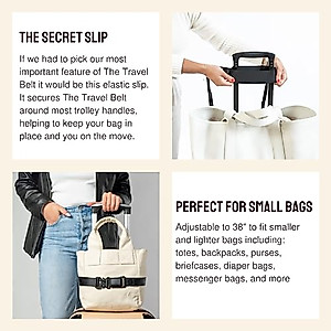 Cincha Mini Travel Belt for Luggage - Stylish & Adjustable Add a Bag Luggage Strap for Carry On Bag - Airport Travel Accessories for Women & Men - As Seen on Shark Tank (Navy and Lavender)