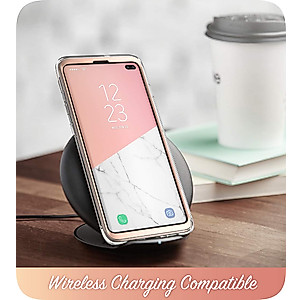 i-Blason Cosmo Series Case for Samsung Galaxy S10+ Plus, Stylish Glitter Protective Bumper Case Without Built-in Screen Protector (Marble)