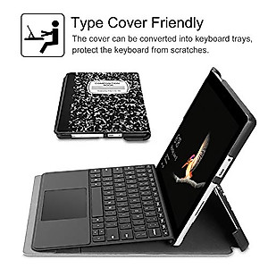 Fintie Case for Microsoft Surface Go 3 2021 / Surface Go 2 2020 / Surface Go 2018 10-inch Tablet - Multiple Angle Hard Shell Business Cover, Compatible with Type Cover Keyboard (Composition Book)