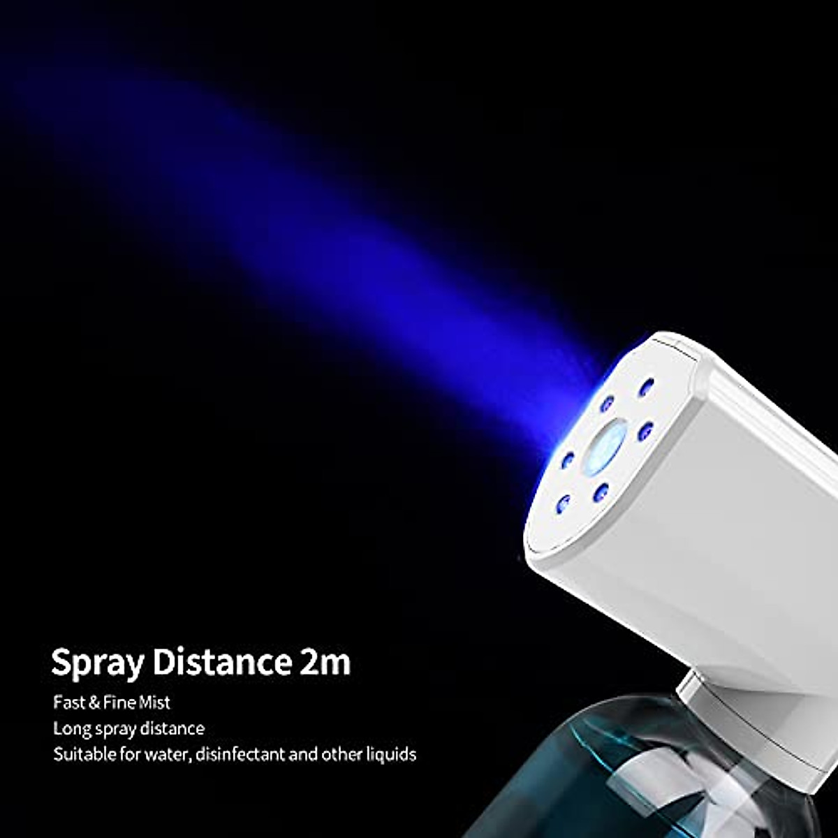 Atomizer Sprayer, Rechargeable Nano Electric Handheld Sprayer with Blue Light Fogger Gun Portable Sprayer Gun for Home, School, Office or Garden