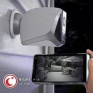 2pk Energizer Connect Wireless Rechargeable Battery-Powered Smart WiFi Security Camera, 1080p Video, Indoor/Outdoor Weatherproof, PIR Motion Detection, 2-Way Audio, Night Vision, Cloud Storage/SD Slot