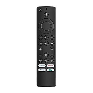 NS-RCFNA-21 Voice Replacement Remote Control for Insignia and Toshiba Fire Smart TVs with 4 Shortcut Buttons (PrimeVideo Netflix Disney+ Hulu)