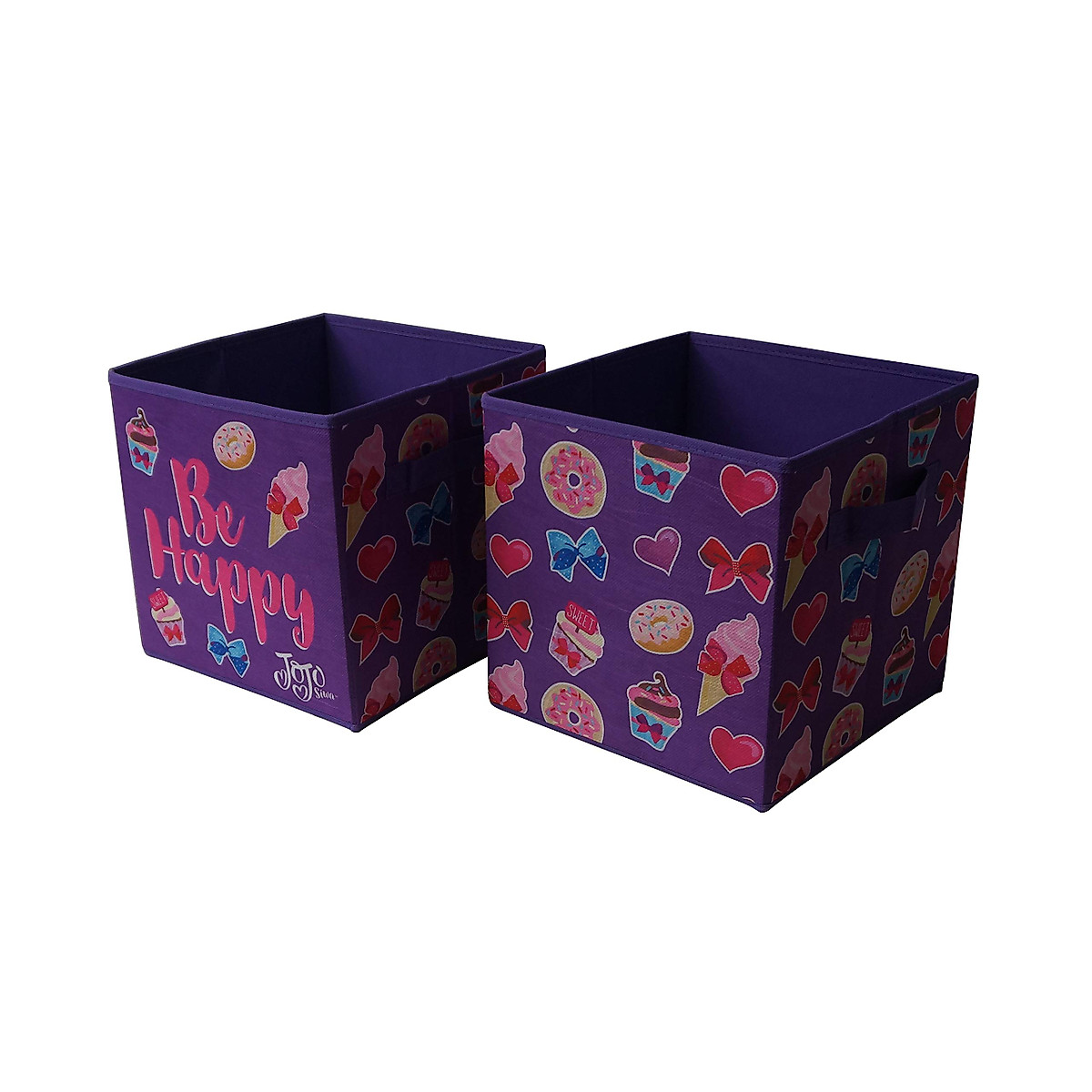 Idea Nuova JoJo Siwa 5 Piece Storage Set Including Collapsible Trunk, 2 Storage Cubes, 1 Sequin Storage Cube and 1 Pop Up Hamper