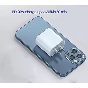 USB C Wall Extra Fast 20W PD Charger Block for iPhone 16 15 14 13 12 Pro Max Plus for Galaxy S24 S23 S22 S21 Type USBC Plug Brick Head Safe Wall Cube Type C