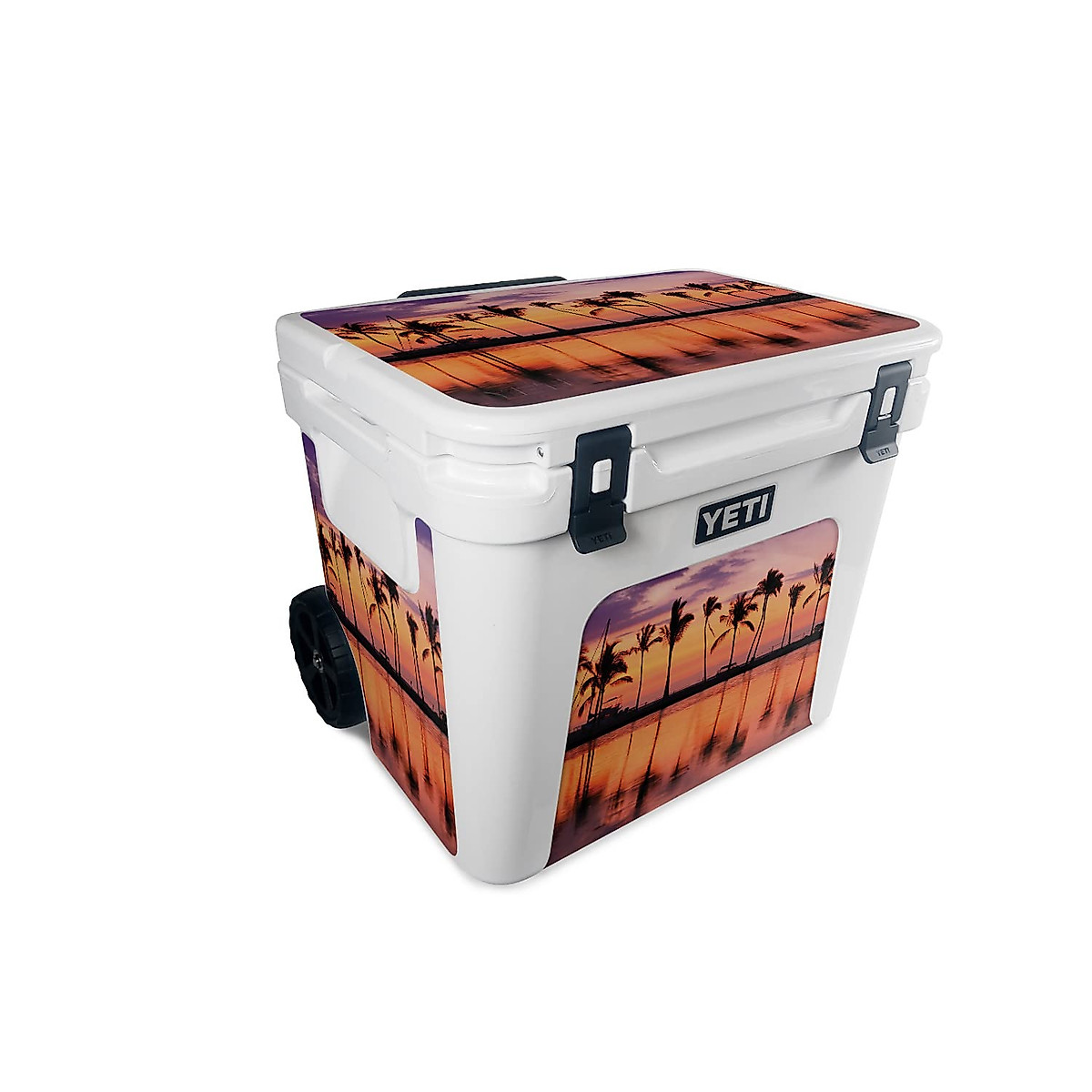 MightySkins Skin Compatible with Yeti Roadie 60 Wheeled Cooler - Line of Palms | Protective, Durable, and Unique Vinyl Decal wrap Cover | Easy to Apply, Remove, and Change Styles | Made in The USA