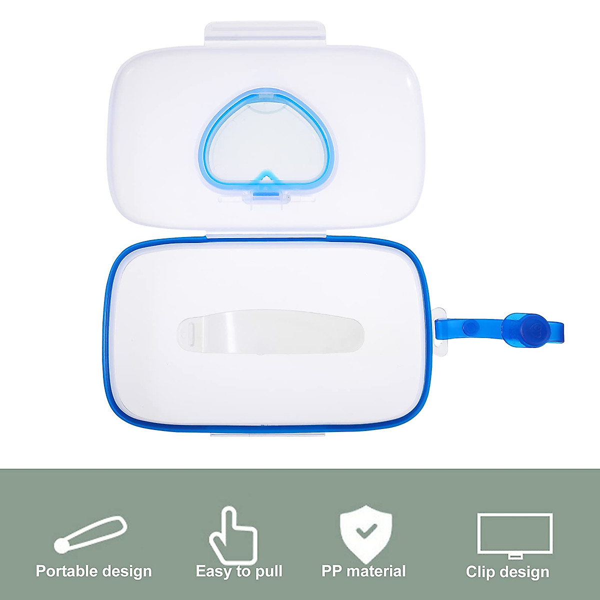 Baby Wipes Dispenser Case Travel Tissue Dispenser Portable Baby Wipe Dispenser Refillable Baby Wipe Diaper Wipe Case for Travel Home Office Pouch Cars Diaper Wipe Holders