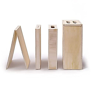 lesolar Photography Apple Box, Set of 5 Standard Wooden Apple Boxes with Magnetic Lid Design Multifunctional Wooden Boxes for Supporting Height-Adjusting Photo Studio Film Set and Photography