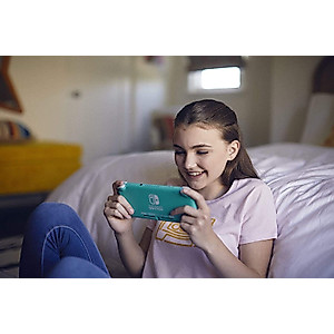 Newest Nintendo Switch Lite Game Console, 5.5" LCD Touchscreen Display, Built-in Plus Control Pad, W/Hesvap 128GB Micro SD Card, Built-in Speakers, 3.5mm Audio Jack (Turquoise Blue)