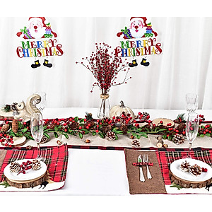 DearHouse 6FT Red Berry Christmas Garland with Pine Cone Garland Artificail Garland Indoor Outdoor Garden Gate Home Decoration for Holiday Winter New Year Decor