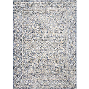 Loloi Pandora Collection Distressed Persian Vintage Area Rug, 2'0" x 3'4", Blue/Gold