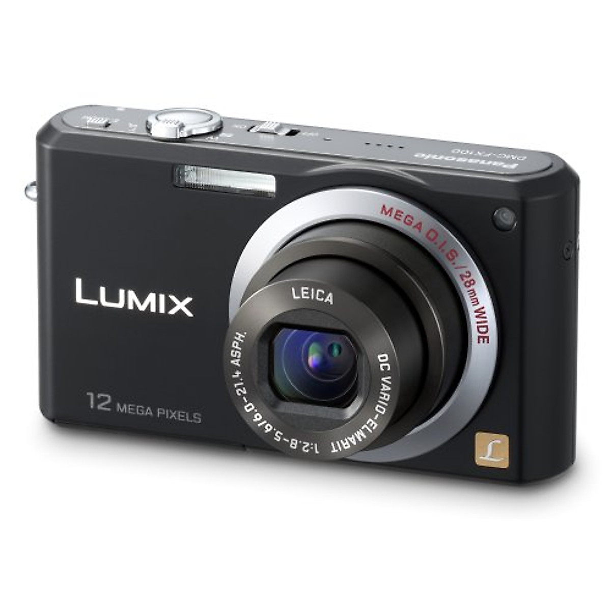 Panasonic Lumix FX100K 12.2MP Digital Camera with 3.6x Wide Angle MEGA Optical Image Stabilized Zoom (Black)