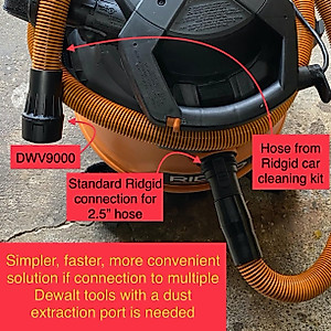 MAICON DWV9000 Universal Connector, Dust Collection Adapter, Quick Connect Hose Attachment for DeWalt Dust Extractors and Vacuums
