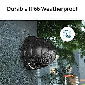 SANNCE 1080p CCTV Security Camera, Dome Surveillance Camera with 100ft Night Vision, IP66 Waterproof for 960H,720P,1080P,5MP,4K Analog Security DVR (No Power Supply and Cable, Only a Camera)