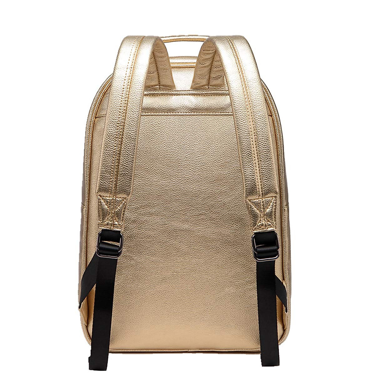 GUQIMEI Mens 3D Lion PU Emboss Rivet Punk Backpack Rock Personality Laptop Bag Creative Travel Leisure, Gold, One Size