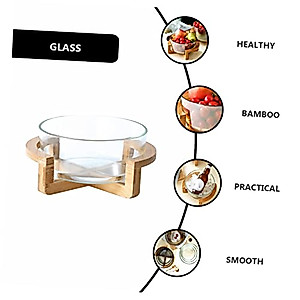 Cabilock 1 Set Bowl Decorative Glass Bowl Decorative Fruit Bowl Server Tray Food Storage Bowl Footed Trifle Bowls Glass Containers Household Salad Bowl Household Glass Bowl Glass Salad Bowl