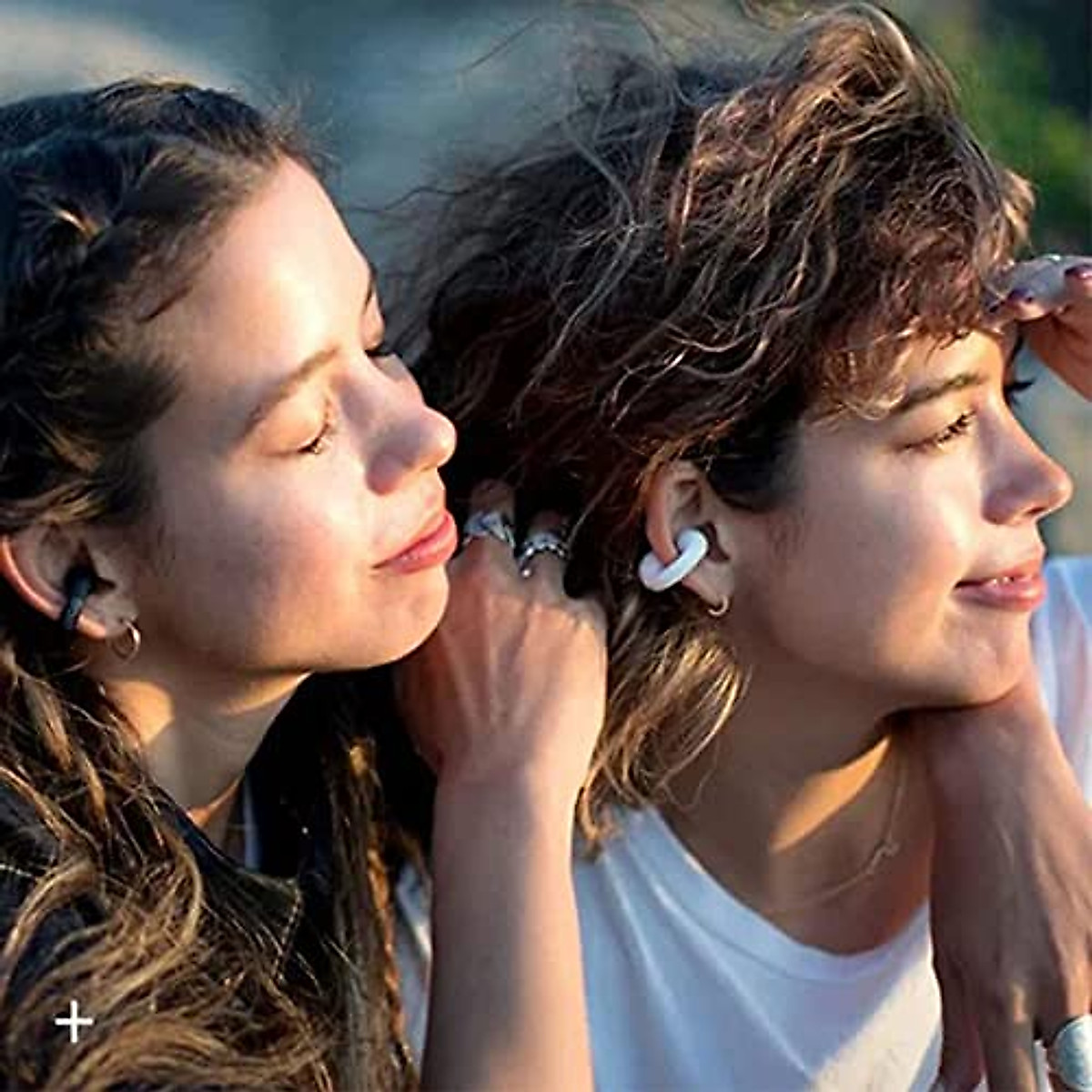 Spida Mount Wireless Ear Clip Bone Conduction Headphones - Wireless Ear Clip Bluetooth Headset, Mini Bone Conduction Headphones, Open Ear Headphones Wireless Bluetooth for Running Sports (Beige)