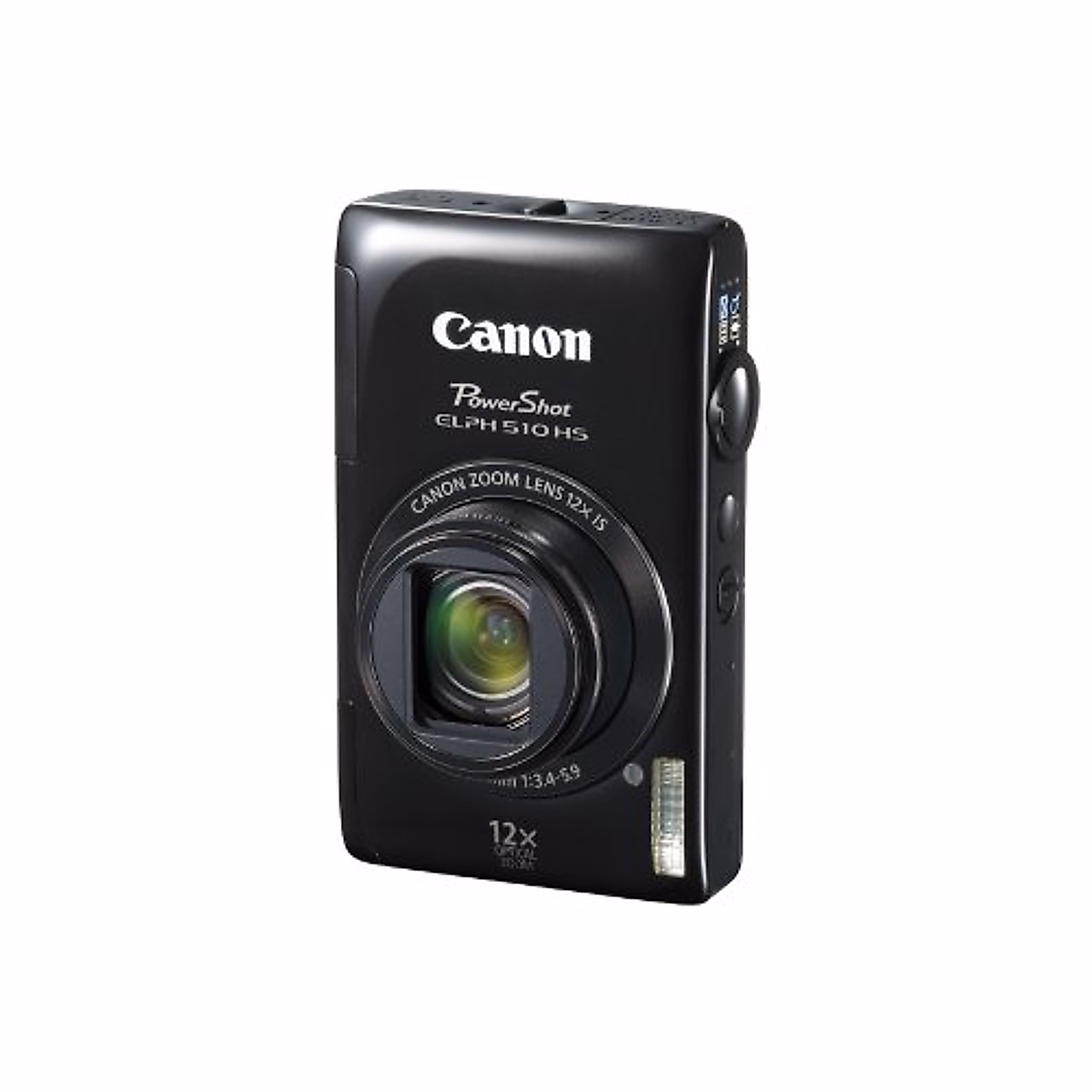 Canon PowerShot ELPH 510 HS 12.1 MP CMOS Digital Camera with Full HD Video and Ultra Wide Angle Lens (Black)