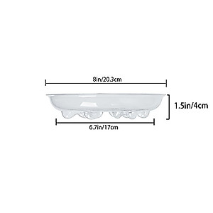 Idyllize 15 Pack Assorted Sizes 6 8 10 Inch Clear Thick Plastic Heavy Duty Sturdy Plant Saucer Drip Trays for pots, 5 Pieces of Each Size (Assorted Sizes 6'', 8'', 10'')