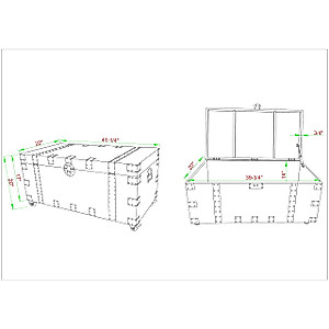 NewCosmos Antique Gray Solid Wood Table Set 3-Piece Furniture Ensemble with Storage Trunk & Side Tables - Eco-Friendly, Versatile Home Decor