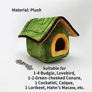 Barn Eleven Winter Warm Bird Nest House Bed Hammock Toy for Pet Pet Parrot Parakeet Cockatiel Conure Lovebird