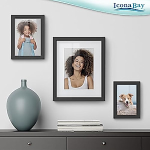 Icona Bay Heat-Strengthened Glass Replacement for Picture Frame, Shatter Free Frame Replacement Glass, Scratch Proof Frame Glass (Clear, 11x14 Inch), Semi-Tempered Glass Cover Sheet