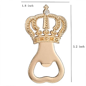 Pack of 24 Gold Crown Bottle Opener Wedding Favors,Party Favors for Guest Souvenir Gift for Baby Shower Birthday Party Decorations and Supplies by Layseri (Crown White, 24)