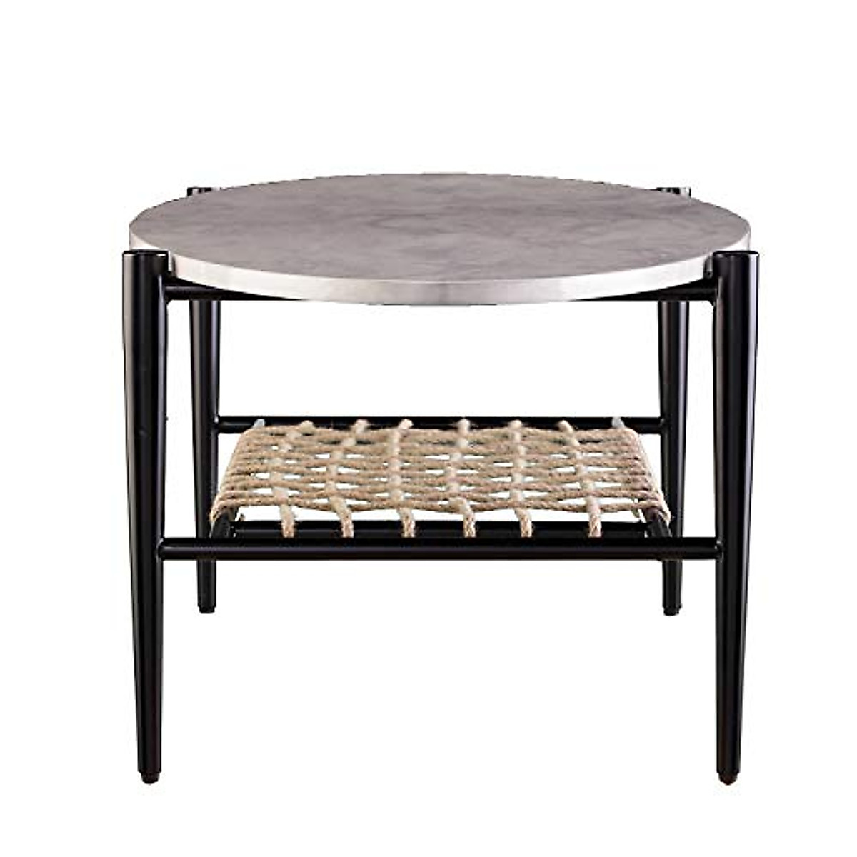 SEI Furniture Holly & Martin Relckin Faux Marble Coffee Table, White/Black/Natrural (CK1430)