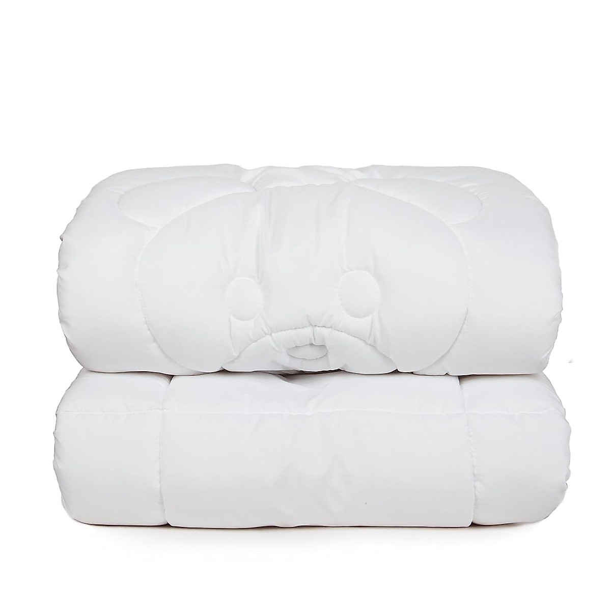 Tadpoles Quilted Toddler Comforter | 40" x 60" | Made of 100% Microfiber Polyester (Shell) & 200 GSM Fiberfill | Soft, Breathable & Durable | Ideal for Toddlers (12-48 Months) | Box Pattern in White