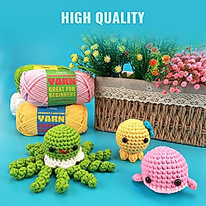 Pllieay Red Cotton Yarn, 4x50g Crochet Yarn for Crocheting and Knitting, Cotton Yarn for Beginners with Easy to See Stitches for Beginners Crocheting and Knitting