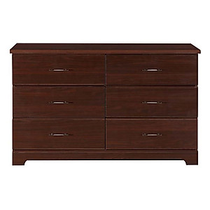 Home Square 2-Piece Set with Convertible Crib & 6 Drawer Dresser in Espresso