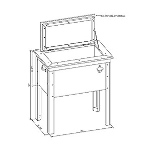 Let's Make Memories Personalized Tavern Outdoor Wooden Cooler - Father’s Day - for Dad - Burgundy