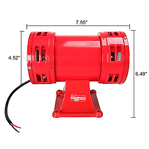 YaeCCC Air Raid Siren,110V Siren Alarm 150db 60HZ,Industry Electric Motor Driven Siren,Super Loud Siren Alarm for Home and Outdoor Siren