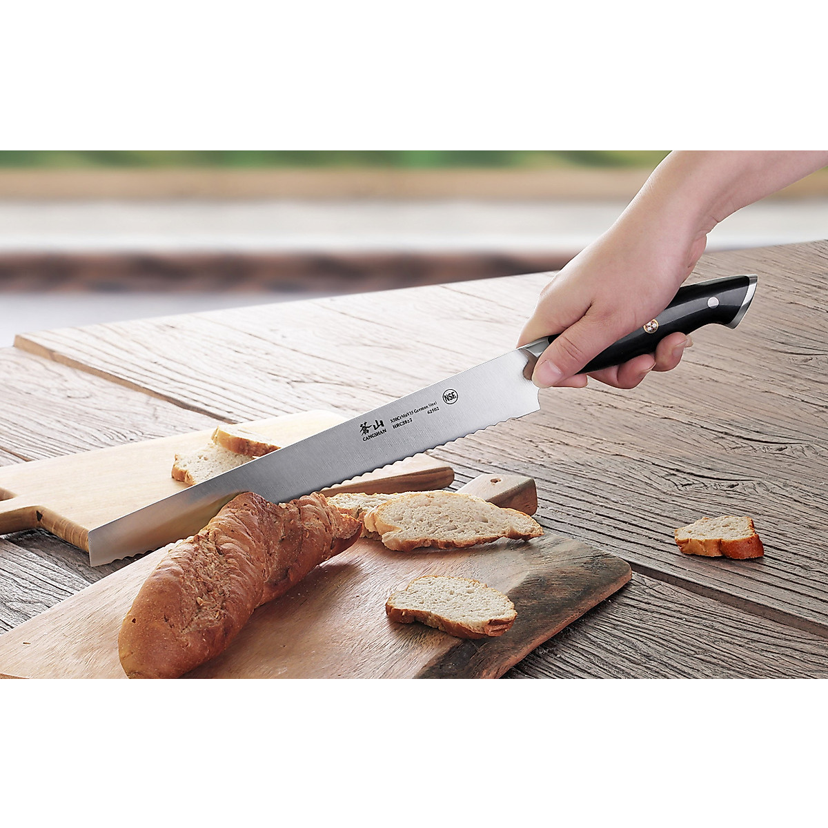Cangshan Z Series 62502 German Steel Forged Bread Knife, 10.25-Inch
