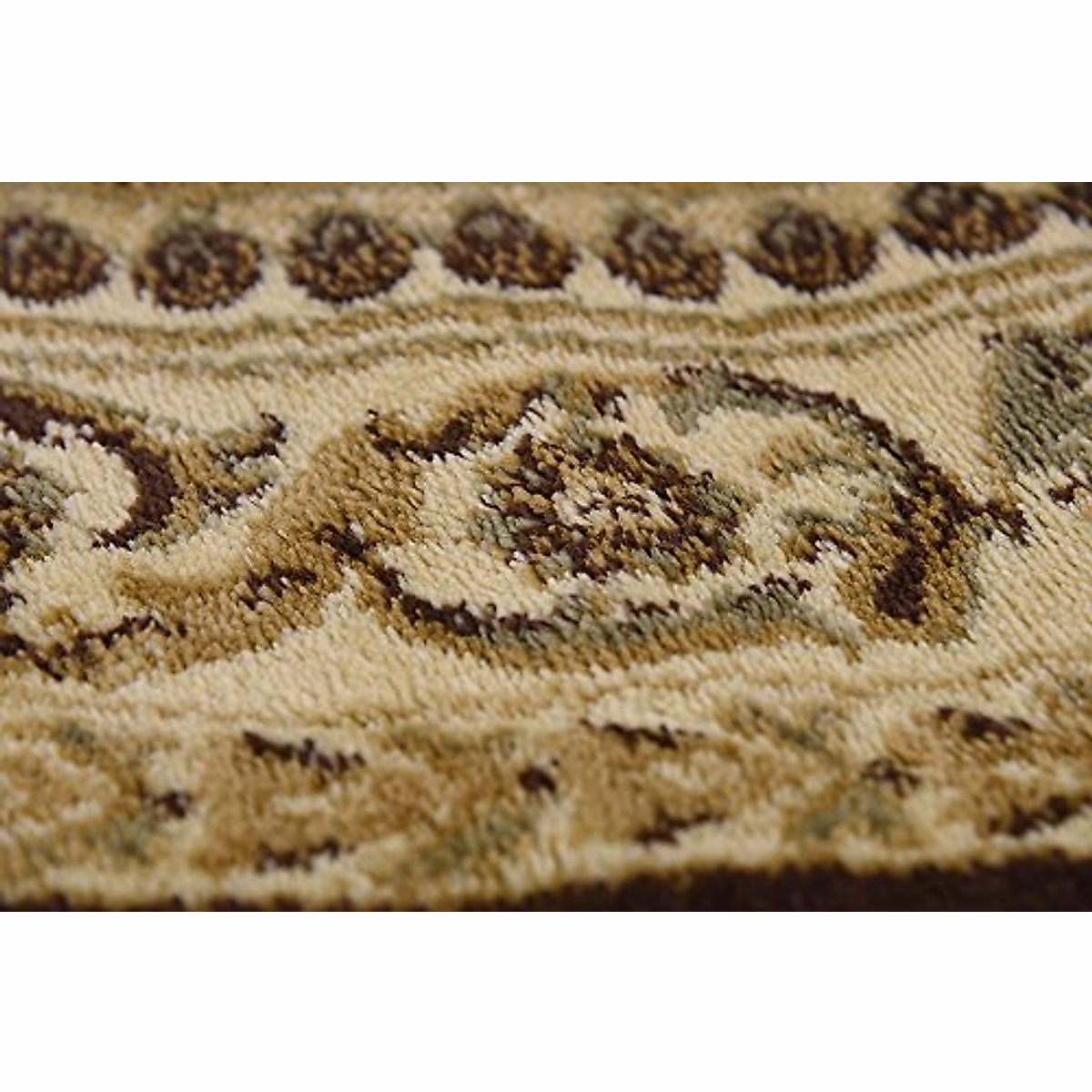 Unique Loom Versailles Collection Traditional Classic Medallion Floral Motif Area Rug (6' 0 x 6' 0 Round, Brown/ Ivory)