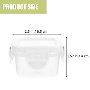 Kichvoe 6pcs Boxes Mini Crisper Fruit Keeper Portion Cups Fridge Organizer Small Food Storage Container Food Storage Freezer Container Condiment Cup Child Food Grade Pp Food Box White