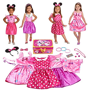 Disney Junior Minnie Mouse Bowdazzling Dress Up Trunk Set, Officially Licensed Kids Toys for Ages 3 Up by Just Play