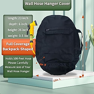 Caiyungg Garden Wall Mount Hose Holder Cover,Waterproof, Dustproof and Sun-Proof Protect Your Garden Hose and prolong its Life