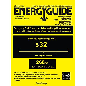 Danby Designer 4.4 Cubic Feet Compact Refrigerator (DAR044A4BDD-3) Black