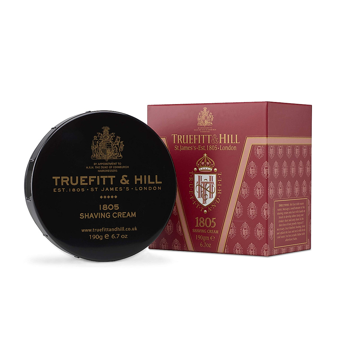 Truefitt & Hill 1805 Shaving Set: 1.98 Fl. Oz. Pre-Shave Oil + 3.38 Fl. Oz. 1805 Aftershave Balm + 1805 Shaving Cream Bowl
