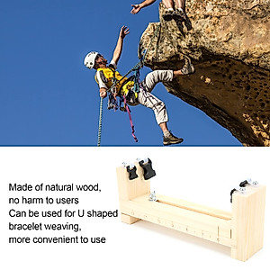 plplaaobo macrame clampUmbrella Rope Bracelet Tool Kit, Multifunctional Bracelet Making Woven, DIY Paracord Jig Woven Wooden Frame Outdoor Knitting Tool Kit