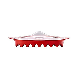newkaijian Microwave Bacon Tray with Splatter Lid, Safety, Quick and with No Mess, Microwave Bacon Cooker Make Crispy Bacon in few Minutes（red）