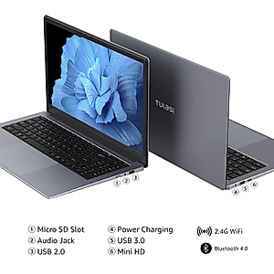 Tulasi 2023 New Laptop, 6GB RAM 256GB SSD Windows 11 Laptop, Intel Celeron J4005, 15.6 inch Full HD Display Laptop Computer, Support WiFi, Bluetooth, Long Battery Life, Expandable up to 1TB
