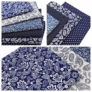 Fat Quarter Cotton Fabric Pre-Cut Quilting Assortments Craft Cloth Bundle Squares DIY for Sewing Crafting Rose Flavor(18 by 20.5Inch)