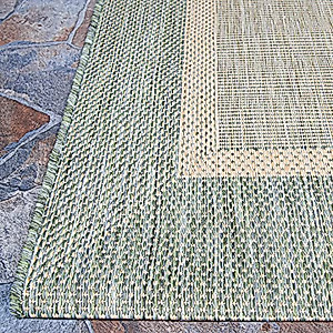 Couristan Styria Texture Area Rug, 7'6" Round, Natural-Green