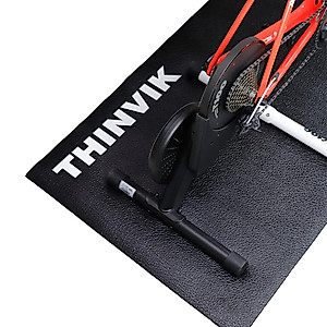 Thinvik Bike Mat PVC Environmental for Peloton Spinning Bike & Wahoo Kickr - Bicycle Trainer Mat for Cycleops Rowe Indoor Cycling Exercise Stationary Bike mat with Stone Texture 30*60in 4mm thickness