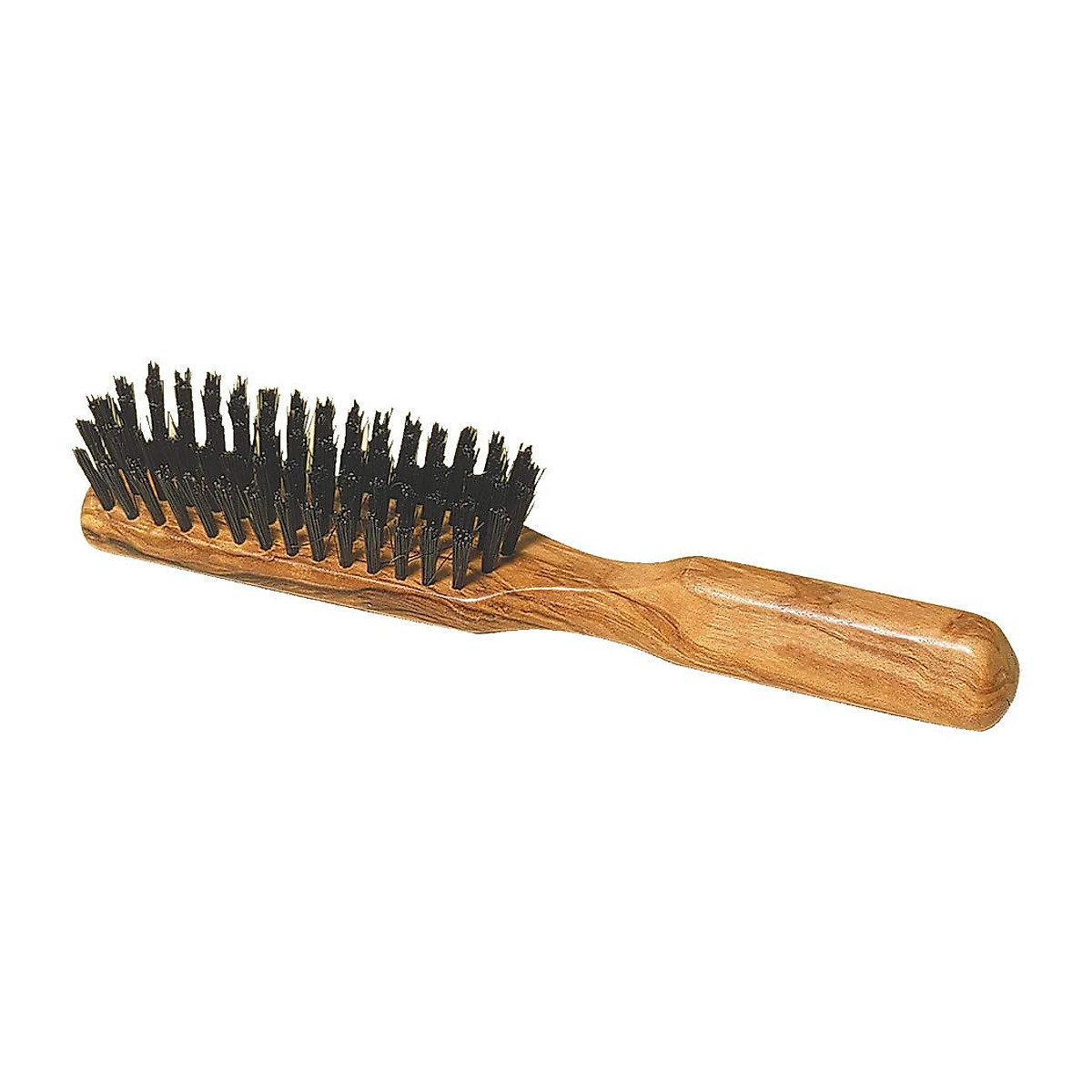 Redecker Wild Boar Bristle Hairbrush with Waxed Olive Wood Handle, 8-1/8-Inches