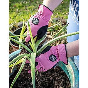 Ironclad Tuff Chix Women's Work Gloves TCX, Designed for Women's Hands, Performance Fit, Durable, Machine Washable, (1 Pair), X-LARGE Pink