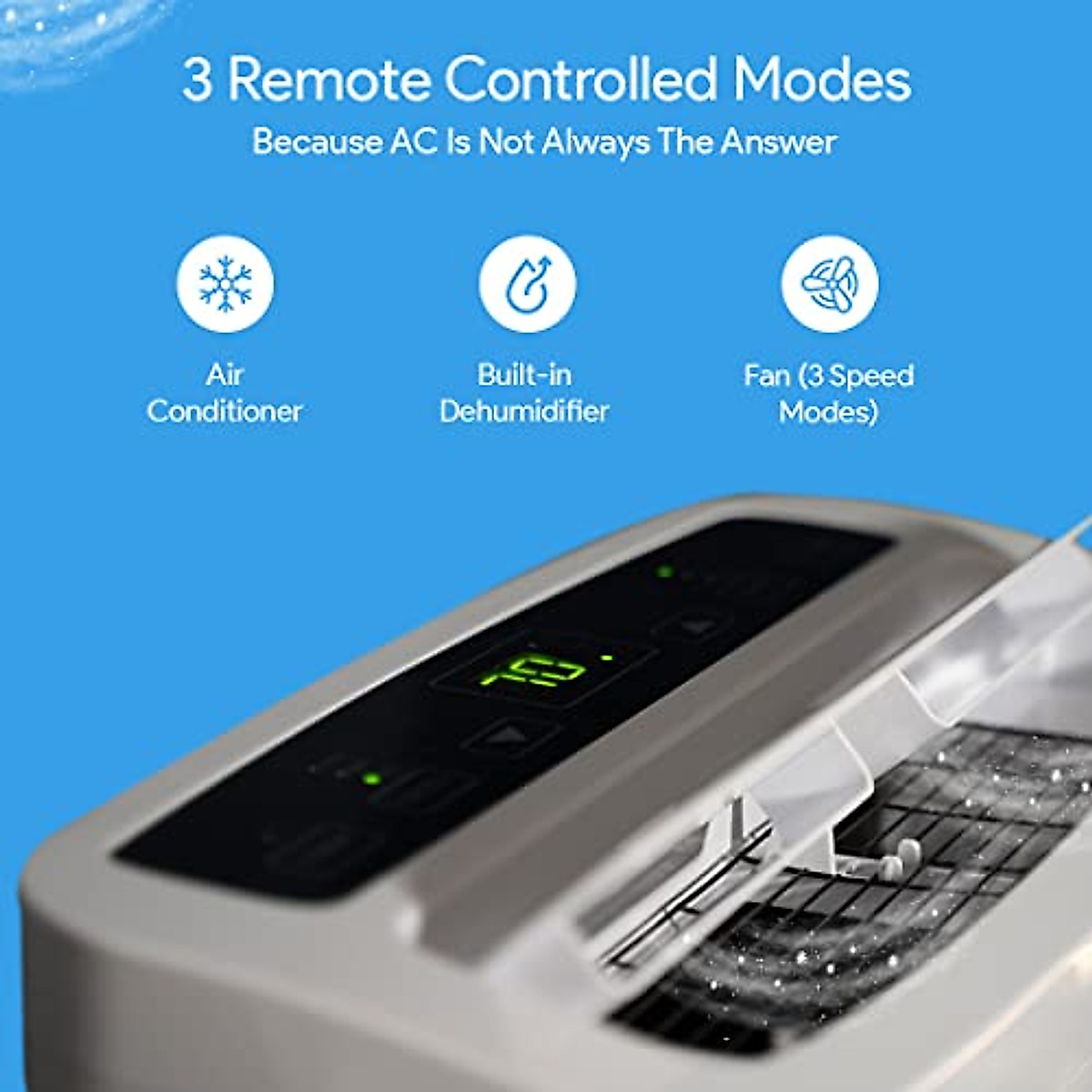 SereneLife SLPAC14 SLPAC Portable Air Conditioner Compact Home AC Cooling Unit with Built-in Dehumidifier & Fan Modes, Quiet Operation, Includes Window Mount Kit, 14,000 BTU, White