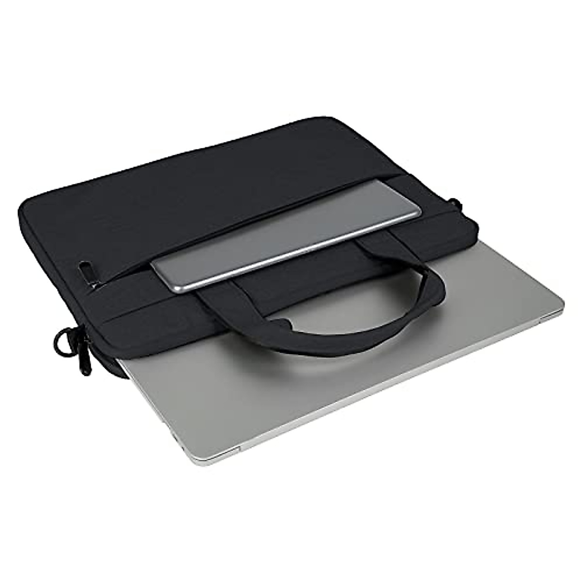 13 Inch Laptop Sleeve Shoulder Bag Compatible with MacBook 13.6" M2 A2681, 13.3 Air Pro M1/M2 A2338 A2337, 13.3" Chromebook Notebook Messenger Bag Carrying Case Briefcase for Men Women, Black