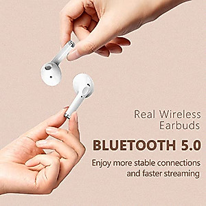 Bluetooth Headphones True Wireless Earbuds 30H Playtime LED Display in-Ear Headphones with Wireless Charging Case Waterproof Ear Buds with Microphone Earphones for iPhone Samsung Android Laptop Sports